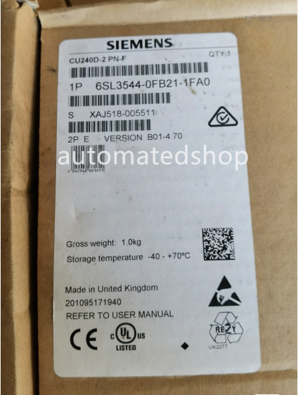 Siemens 6sl3544-0fb21-1fa0 Sinamics G120d Control Unit Cu240d Pn-f ...