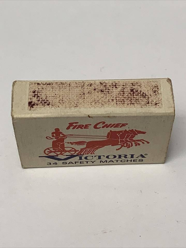Rare Vintage Matchbox Victoria Fire Chief Safety Matches TransMatch Inc ...