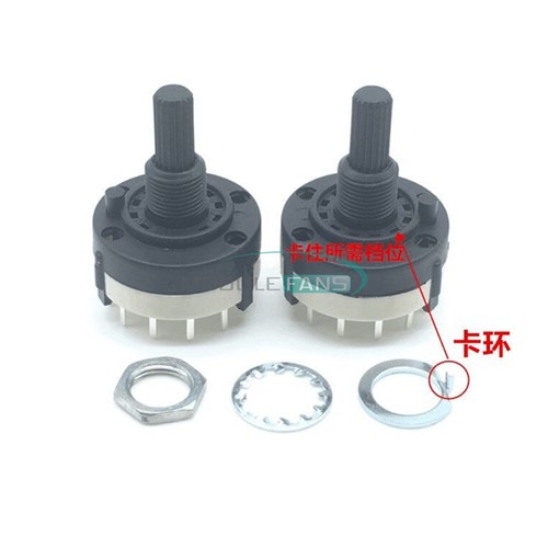5PCS 3 Pole 4 Position Single Wafer Band Selector 3P4T Rotary Switch | eBay