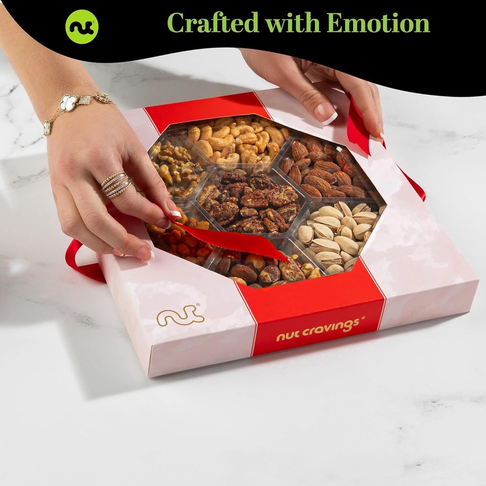 7 Piece Nut Assortment Gourmet Collection - Holiday Mixed Nuts Gift ...