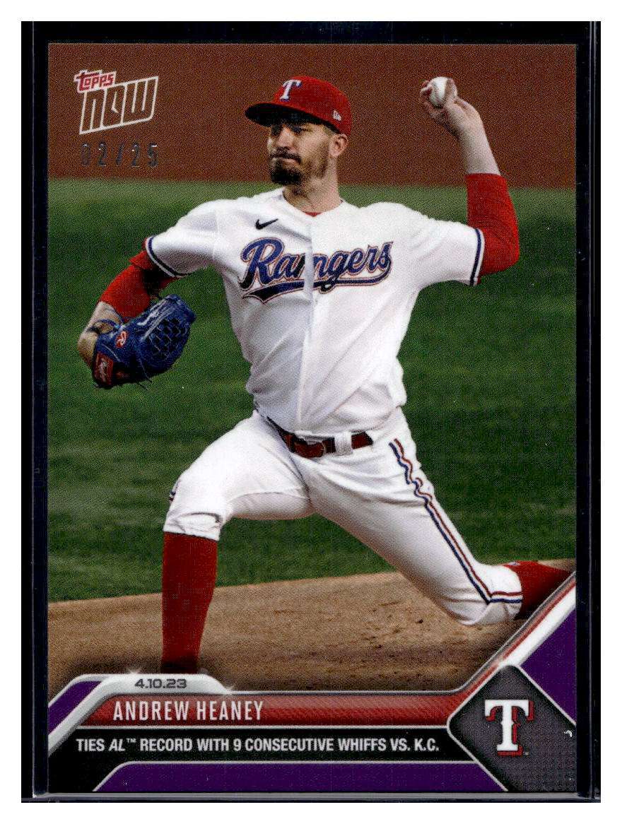 2023 Topps Now #92 Andrew Heaney Purple Parallel Card #d 2/25 | eBay