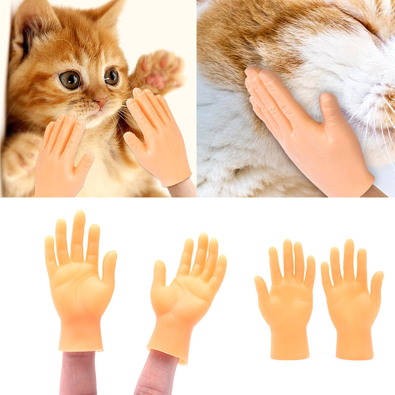 2PCS Mini Funny Cartoon Finger Set Creative Small Hand Model Gift Toy T ...