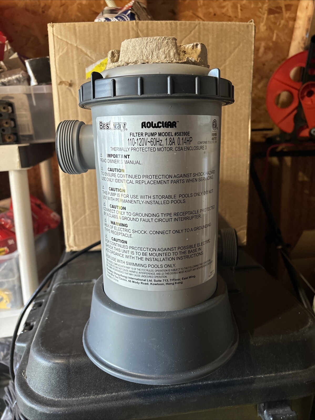 Bestway 58392E Flowclear 2500 GPH Above Ground Pool Water Filter Pump ...