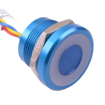 PBARZAF1000G0B APEM Blue LED 12V Momentary NO 22mm Piezo Switch ...