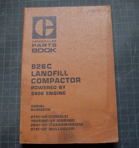 CAT Caterpillar 826C Compactor Parts Manual Book catalog roller 87X ...