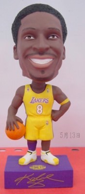 KOBE BRYANT BOBBIN HEAD DOLL 3 TIMES WORLD CHAMP BY UPPER DECK numbered ...