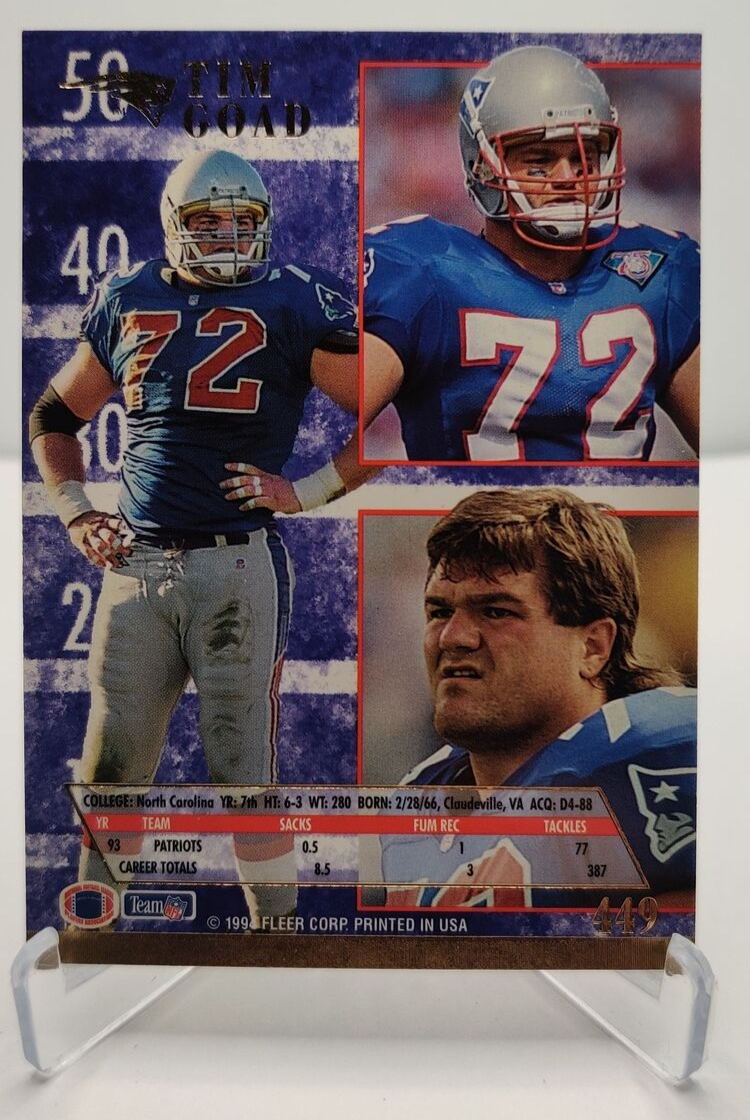 1994 Fleer Ultra Tim Goad #449 New England Patriots football card | eBay