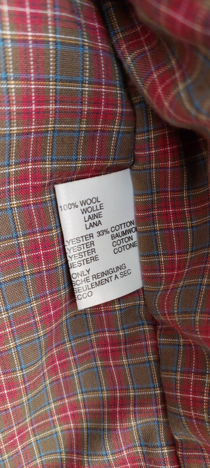 Vintage Barbour M67 Jacket Overcoat Green Loden Wool Hunting Plaid Size ...