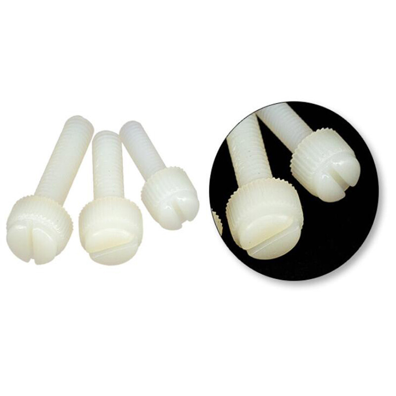 M3 M4 M5 M6 White Plastic Slotted Knurled Thumb Screw Nylon Hand Twist ...