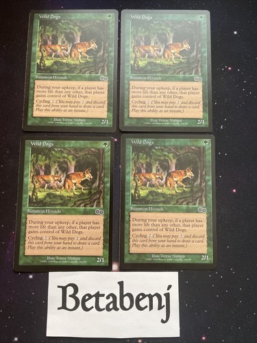 4x MTG Wild Dogs Urza's Saga Edition (Playset) | eBay