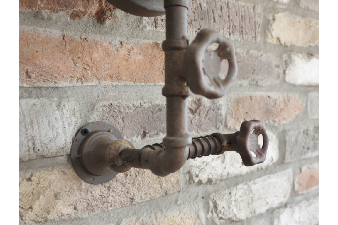 Industrial Pipe Wall Clock Vintage Warehouse Style Pipe Fittings Retro ...