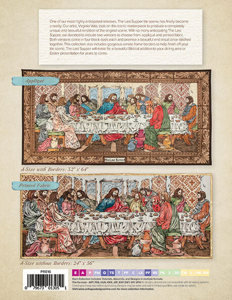 Anita Goodesign The Last Supper Embroidery Machine Design CD Premium ...