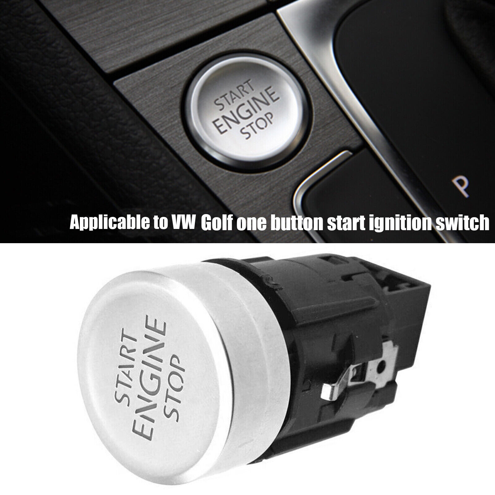 1 Pc Engine Key Start Stop Switches Button For VW Golf 7 VII MK7 2013 ...