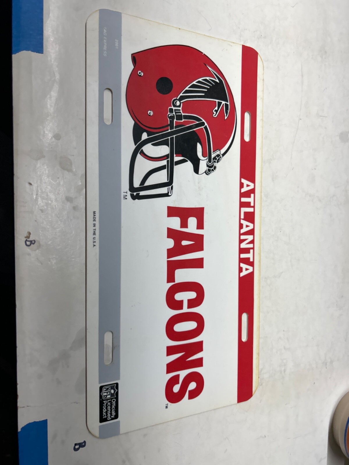 Vintage Plastic Atlanta Falcons Booster License Plate | eBay