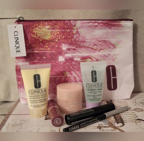 Clinique Skincare/Makeup Gift Set with Bag | eBay