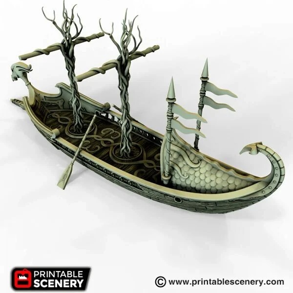 Dragon Galley FDM 3D Printed Miniature Terrain Skirmish Tabletop DND ...