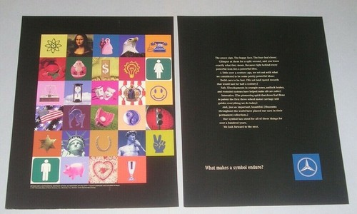 1997 Mercedes Benz Magazine Print Ad, Popular Logo Symbols, Vintage Car ...