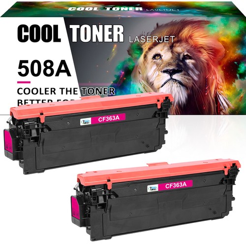 2 CF363A Magenta Toner Compatible for HP 508A CF360A Laserjet M553dn ...