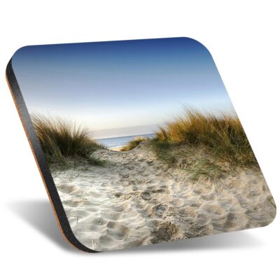 1x Square Coaster 12cm Sand Dunes Sandbanks Poole UK #51972 | eBay UK