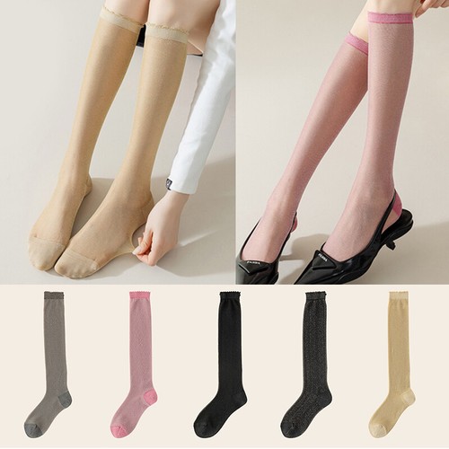 Silk Socks JK Socks Knee Socks Hosiery Nylon Stockings Shiny ...