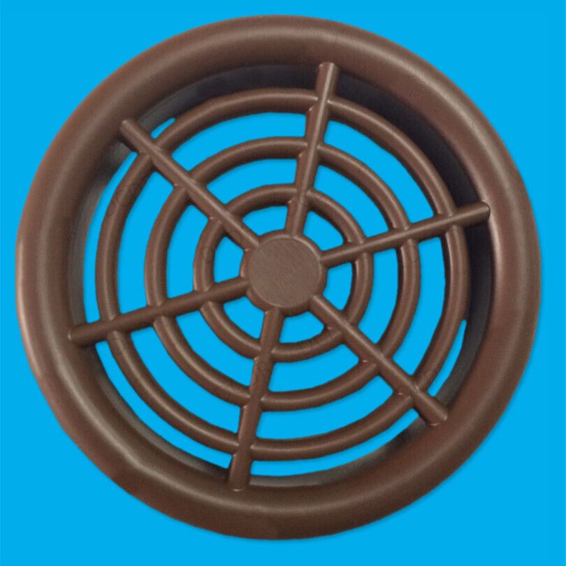 20x Brown Roof Soffit Round Air Vents Eaves 48mm Grille 44mm Hole ...