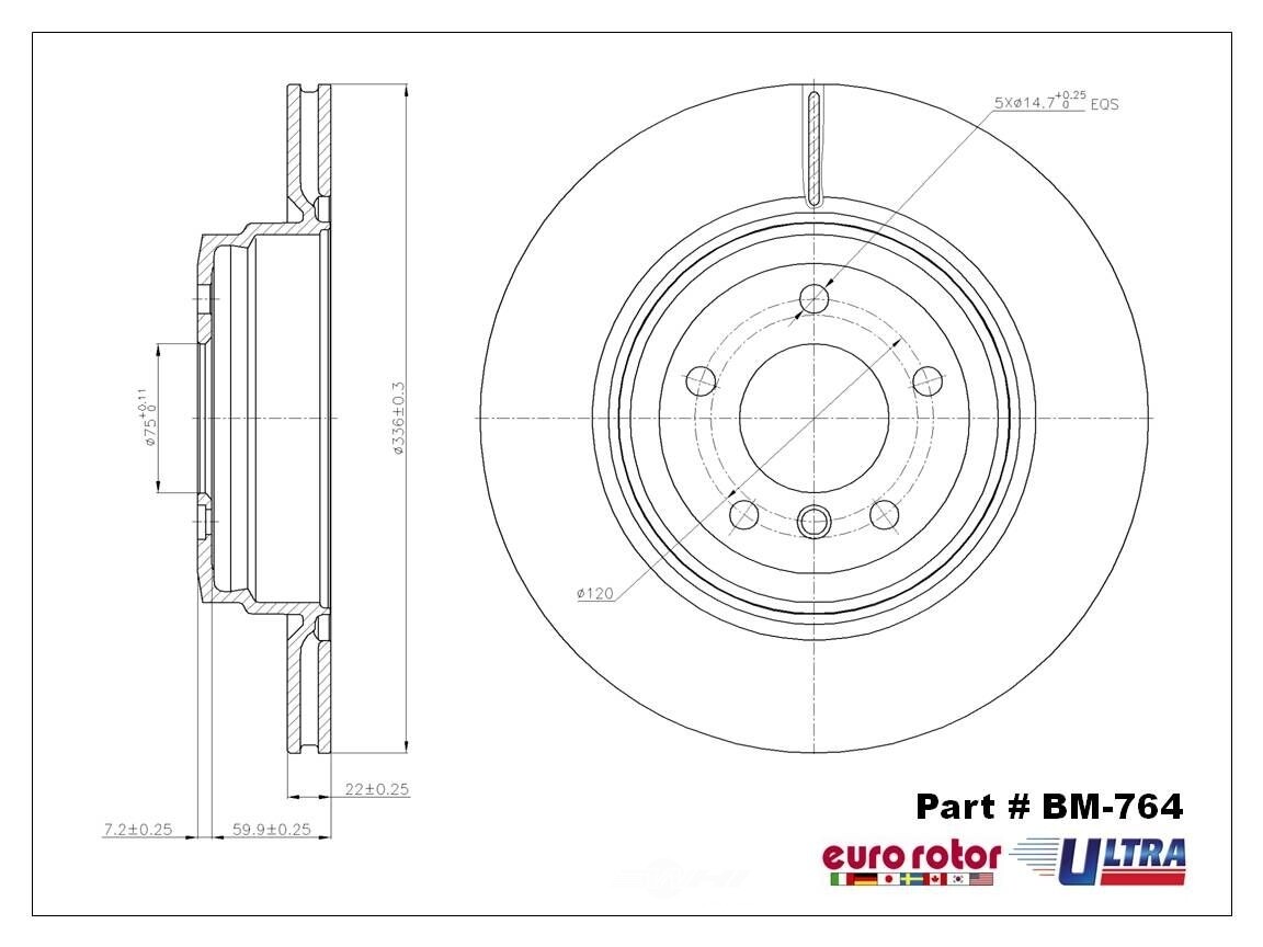 Disc Brake Rotor-Coupe Ultra BM-764 for sale online | eBay