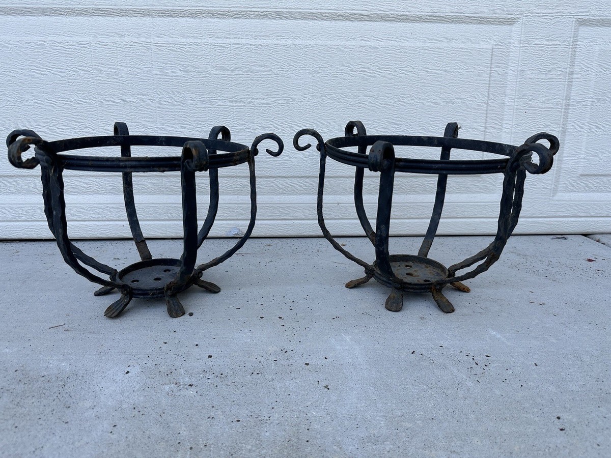 Floor Wrought Iron Planters ZUIYIN 7 Pack Metal Plant Stands For
