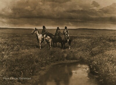 1900/72 EDWARD CURTIS Folio NATIVE AMERICAN INDIAN 3 Chiefs Montana ...