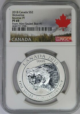 2018 NGC Canada $2 Silver Wolverine 3/4 oz Reverse Proof PF69 | eBay