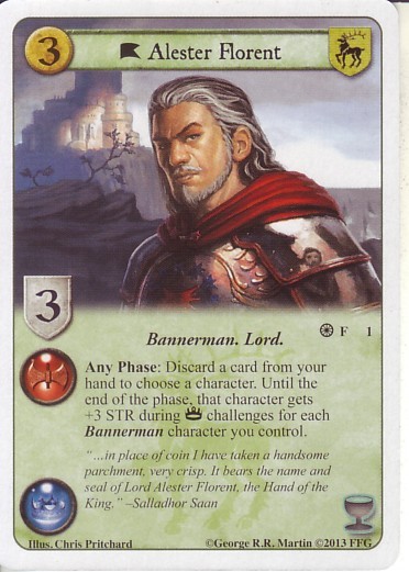 Alester Florent AGoT LCG 1.0 Game of Thrones The Banners Gather 1 | eBay.de
