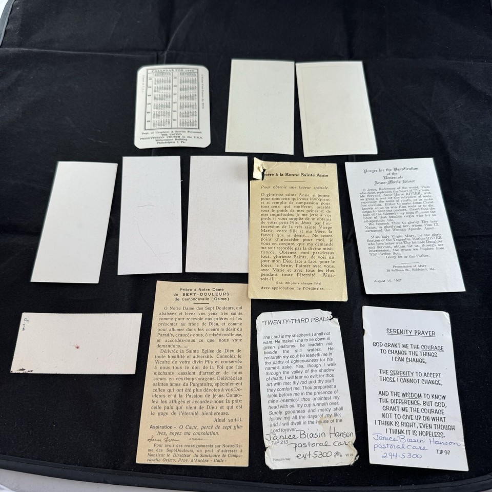 Vintage Catholic Holy Prayer Cards Lot of 12 Italy And USA Paper ...