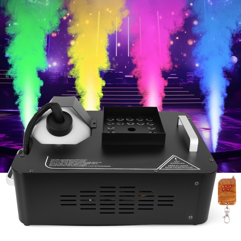 1500W LED Vertical Smoke Machine DMX Remote Stage Fog Machine Wedding ...