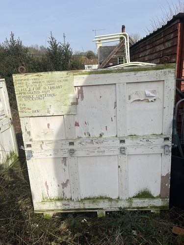 2 Large Wooden Storage / Shipping Box / Containers approx 5ft x 5ft ...