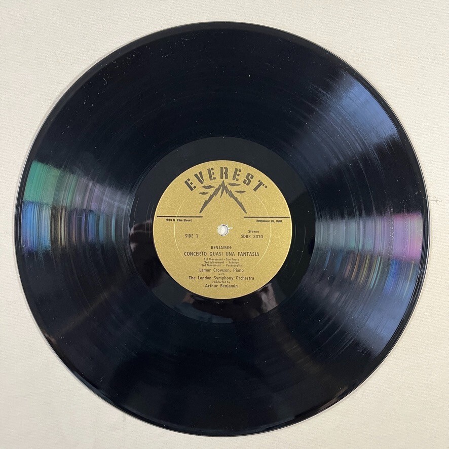 BENJAMIN Concerto Quasi Una Fantasia / Concertino 1962 Everest SDBR 3020 - VG+ | eBay