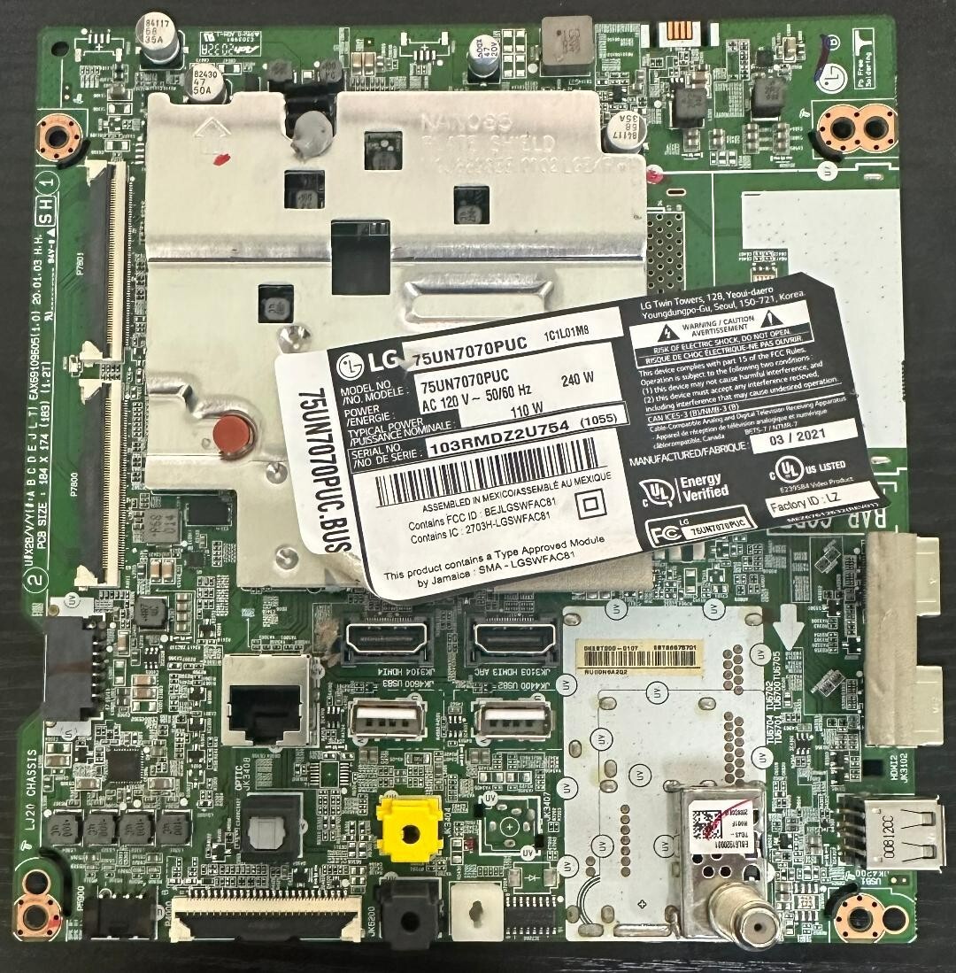 LG EBT66575701 Main Board for 75UN8570AUD.BUSFLKR | eBay