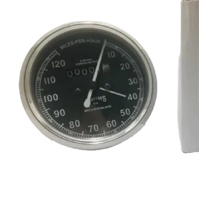 Smith 0 - 120 mph speedo black face metal body Fit For Classic Bikes ...