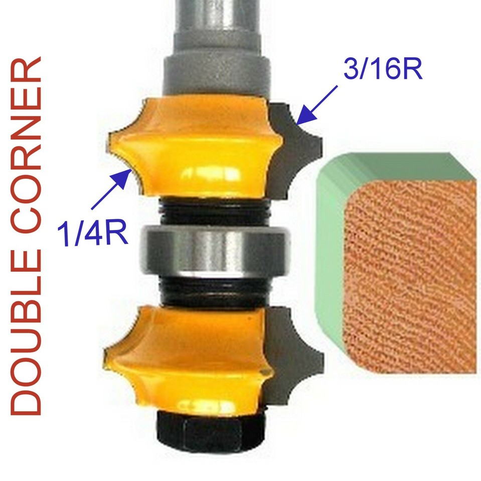 1 pc 1/2" SH 1/4R, 3/16R Variable Double Corner Round Assembly Router ...