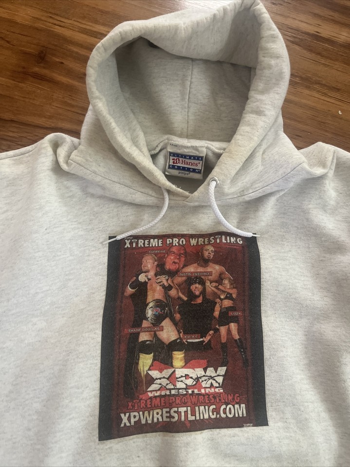 Rare Vintage 90s 2000s XPW Pro Wrestling Hoody Indy Independent Vtg Ecw ...