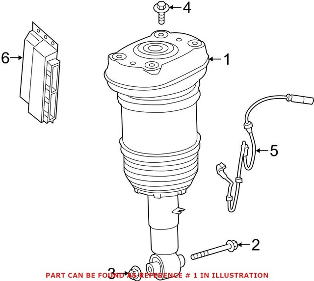 Left Rear Suspension Air Spring Strut Shock VDC OEM BMW X5 G05 ...