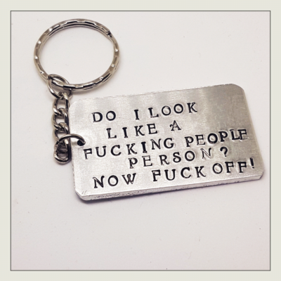 RUDE FUN KEYRING.ADULT HUMOR. HAND STAMPED. | eBay