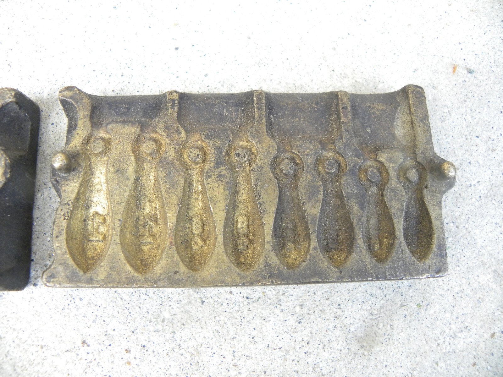 Vintage Brass Fishing Sinker Mold for Bullet Weights 5 sizes | eBay
