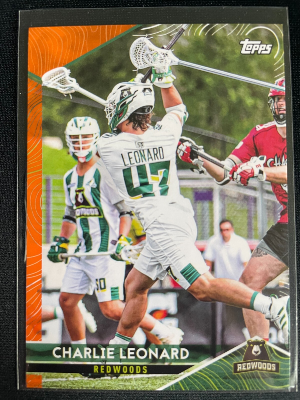 Charlie Leonard 2022 Topps Premier Lacrosse League PLL Orange Card #'d ...