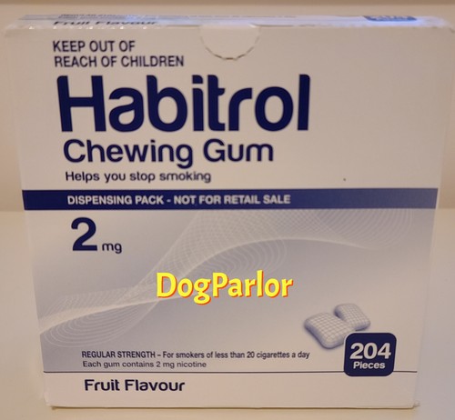 Habitrol Nicotine Gum 2mg Fruit Bulk 6 Boxes = 1224 Pieces Priority ...