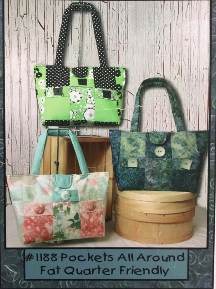 PATTERN Quilt Fat Quarter Tote Bag Shoulder Bag Purse NEW Whistlepig ...