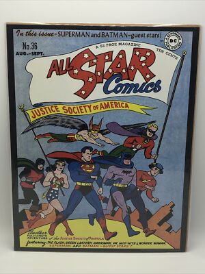 ALL STAR COMICS #36 1947 JLA Batman VINTAGE DC COMICS SERIES 11"X14 ...