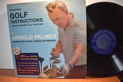 Arnold Palmer Golf Instructions 2 LP set Sports Champions Mono GF w ...