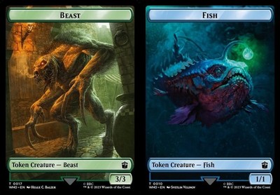 4x Fish/Beast Token, Doctor Who Token, MTG Token, Magic Token | eBay