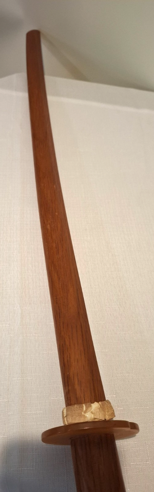 Japanese Vintage Oak Wooden BOKKEN Training Sword Samurai Martial Arts ...