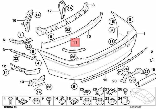 02-05 BMW 745li Rear RH Tail Light Trim Moulding Panel 51127156772 OEM ...