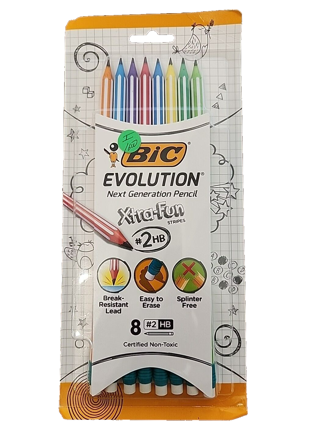 BIC Evolution Cased Pencil #2 HB Lead Assorted Barrel Colors 8 Count | eBay